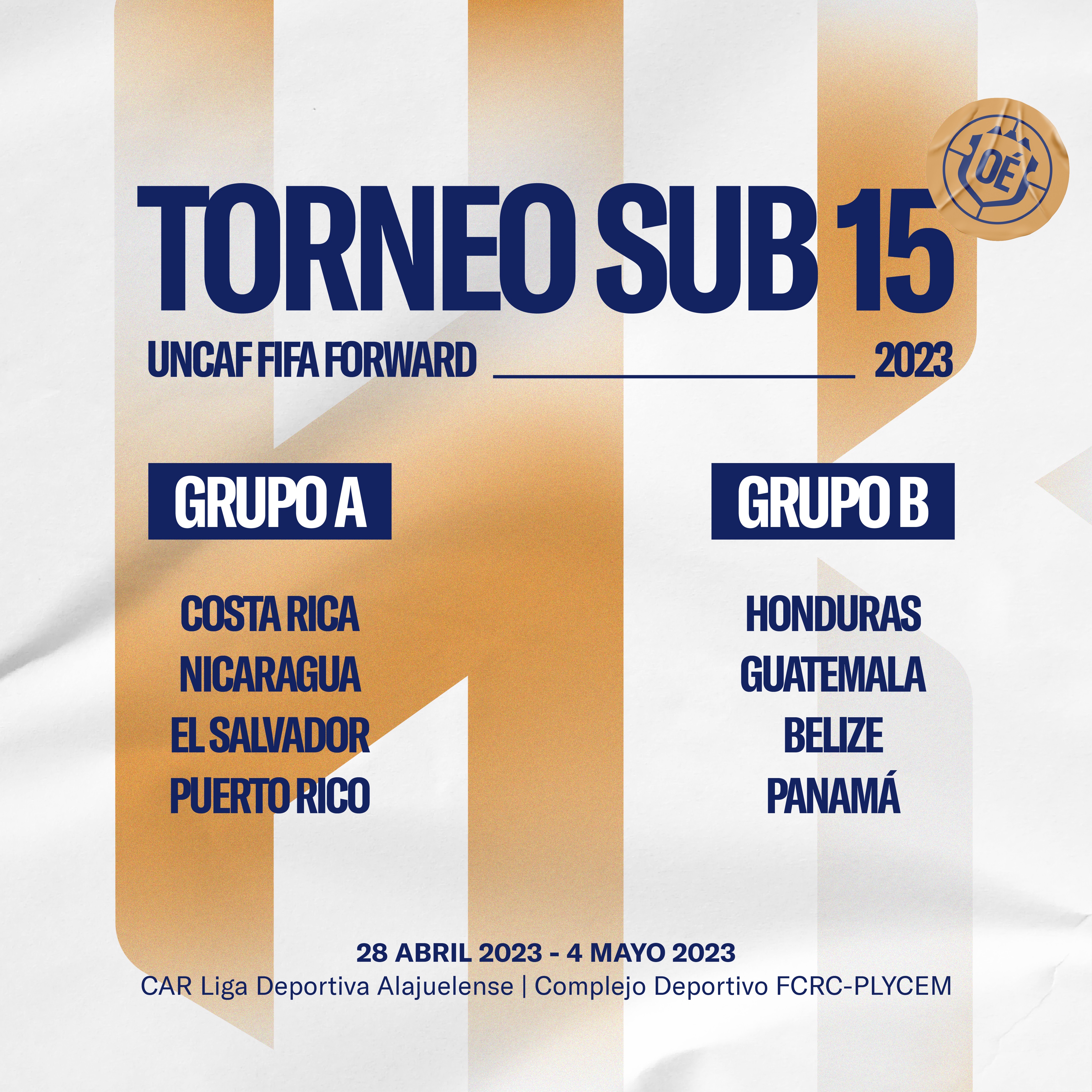 Costa Rica será sede de Torneo Sub 15 de UNCAF